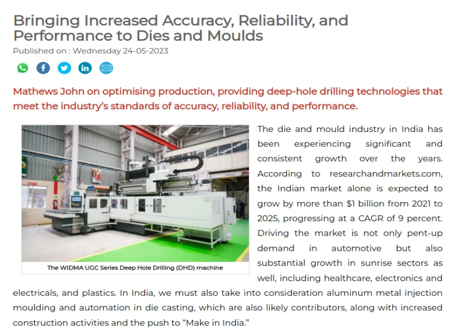 Media Coverage - Widma - Machineering Simplified