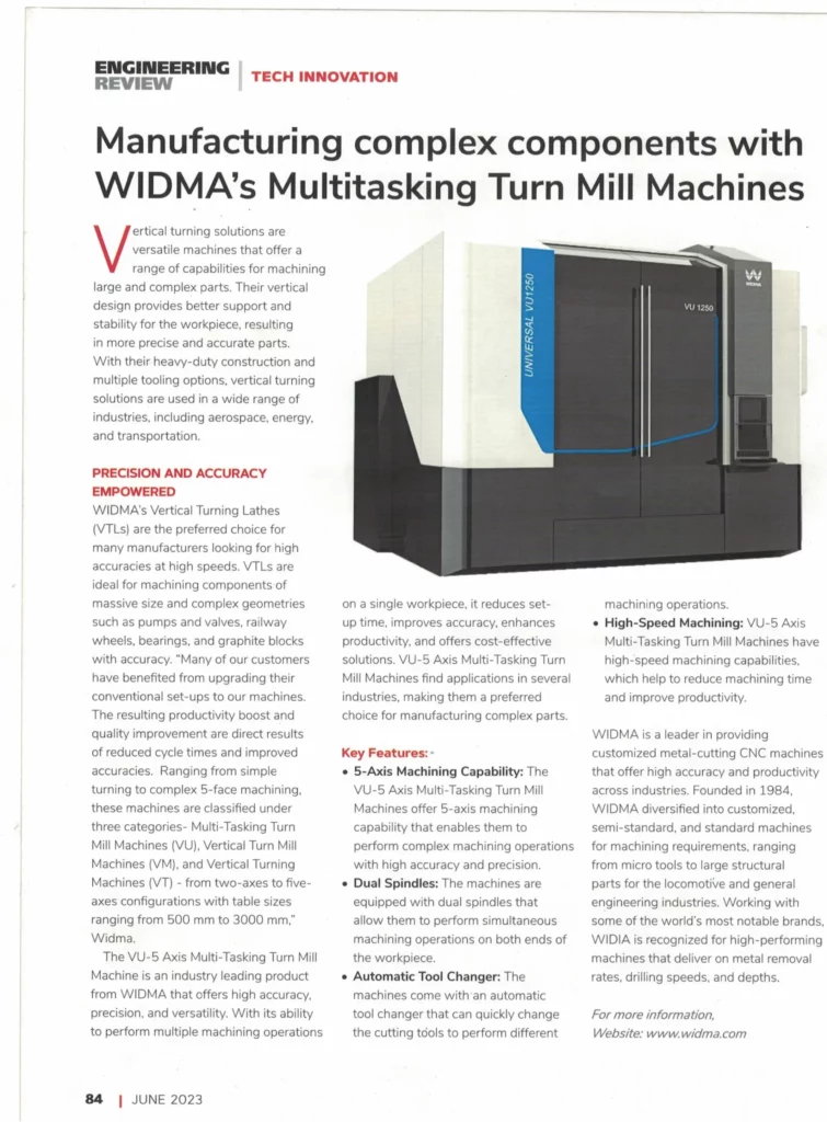 Media Coverage - Widma - Machineering Simplified