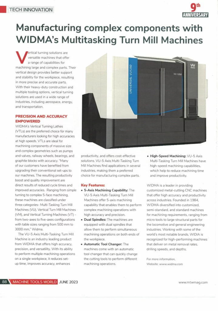 Media Coverage - Widma - Machineering Simplified